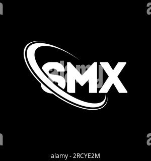 SMX circle letter logo design with circle and ellipse shape. SMX ...