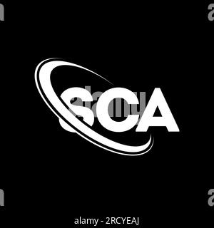 SCA circle letter logo design with circle and ellipse shape. SCA ...