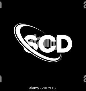 SCD circle letter logo design with circle and ellipse shape. SCD ...