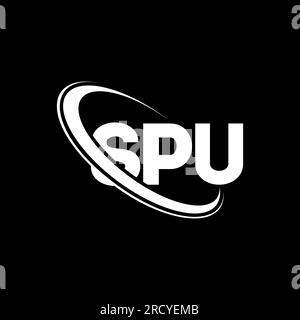SPU logo. SPU letter. SPU letter logo design. Initials SPU logo linked ...