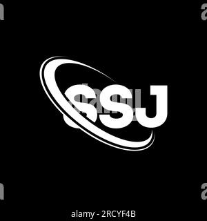 SSJ logo. SSJ letter. SSJ letter logo design. Initials SSJ logo linked ...