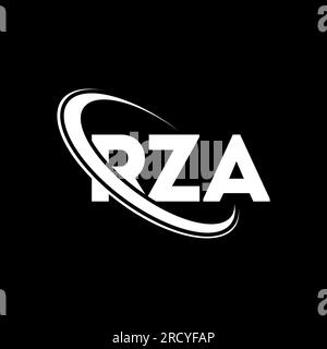 RZA circle letter logo design with circle and ellipse shape. RZA ellipse letters with ...
