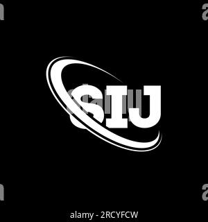 SIJ circle letter logo design with circle and ellipse shape. SIJ ...