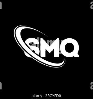 SMQ circle letter logo design with circle and ellipse shape. SMQ ...