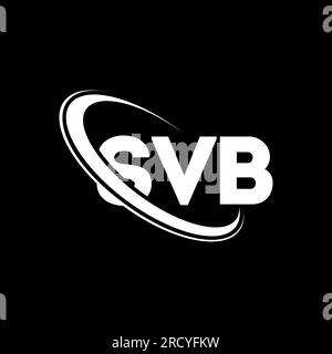 SVB letter logo design for technology company. SVB logo design black ...