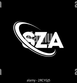 SZA circle letter logo design with circle and ellipse shape. SZA ...