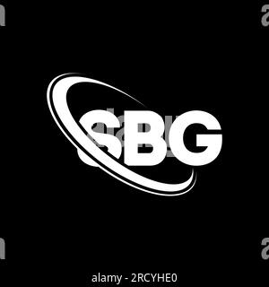 SBG circle letter logo design with circle and ellipse shape. SBG ...