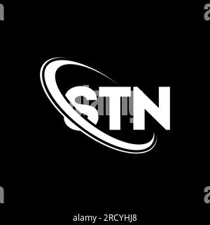 STN circle letter logo design with circle and ellipse shape. STN ...