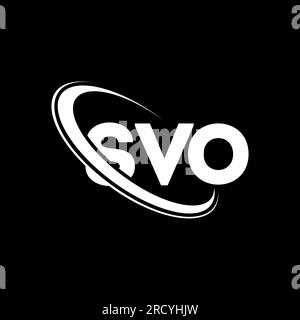 SVO logo. SVO letter. SVO letter logo design. Initials SVO logo linked ...