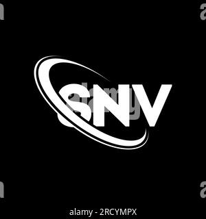SNV circle letter logo design with circle and ellipse shape. SNV ...