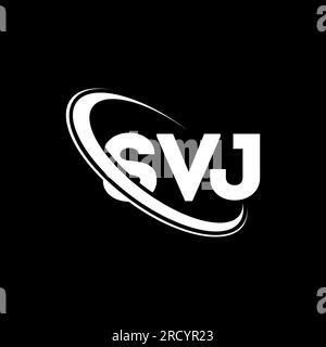 SVJ circle letter logo design with circle and ellipse shape. SVJ ...
