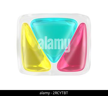Laundry detergent pod on white background Stock Photo - Alamy