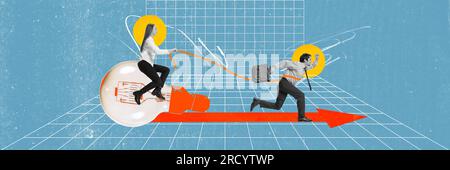 Colorful design. Motivated and ambitious employees reaching ...