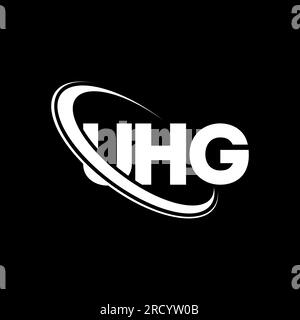 UHG logo. UHG letter. UHG letter logo design. Initials UHG logo linked ...
