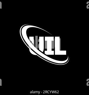 UIL circle letter logo design with circle and ellipse shape. UIL ...