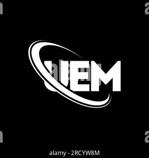 UEM circle letter logo design with circle and ellipse shape. UEM ...