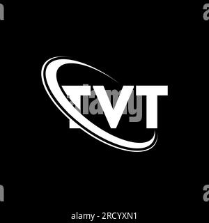 TVT circle letter logo design with circle and ellipse shape. TVT ...
