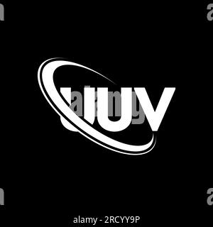UUV circle letter logo design with circle and ellipse shape. UUV ...