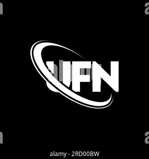 UFN circle letter logo design with circle and ellipse shape. UFN ...