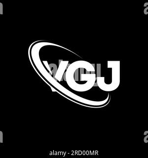 VGJ circle letter logo design with circle and ellipse shape. VGJ ...