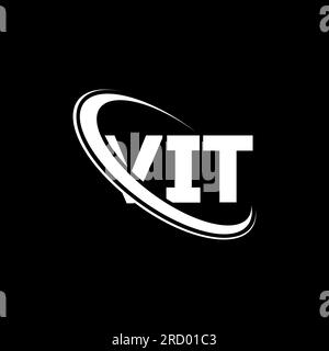 VIT circle letter logo design with circle and ellipse shape. VIT ...