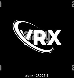 VRX circle letter logo design with circle and ellipse shape. VRX ...
