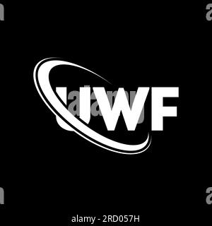 UWF circle letter logo design with circle and ellipse shape. UWF ...