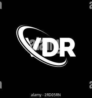 VDR circle letter logo design with circle and ellipse shape. VDR ...