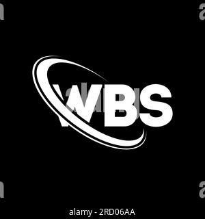 WBS circle letter logo design with circle and ellipse shape. WBS ...