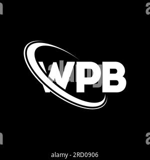 WPB circle letter logo design with circle and ellipse shape. WPB ...