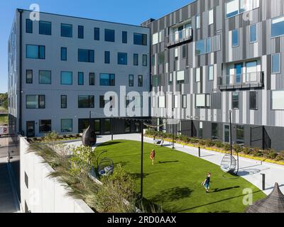Steelcote lofts amenity deck Stock Photo - Alamy