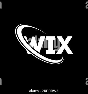 WIX circle letter logo design with circle and ellipse shape. WIX ...
