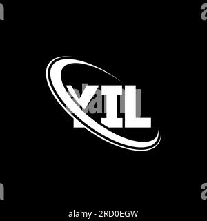 YIL circle letter logo design with circle and ellipse shape. YIL ...