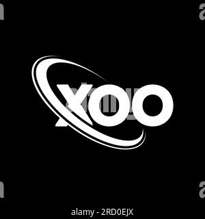 XOO circle letter logo design with circle and ellipse shape. XOO ...