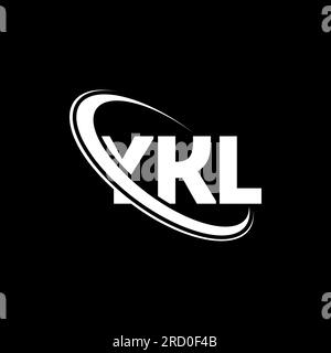 YKL circle letter logo design with circle and ellipse shape. YKL ...