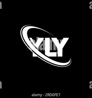 YLY circle letter logo design with circle and ellipse shape. YLY ...