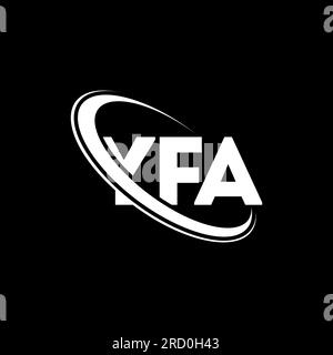 YFA circle letter logo design with circle and ellipse shape. YFA ...