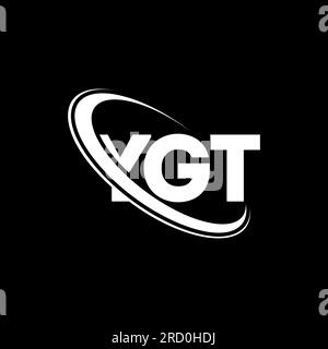 YGT circle letter logo design with circle and ellipse shape. YGT ...