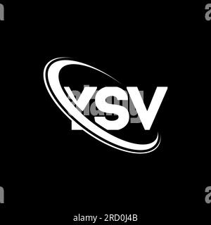 YSV circle letter logo design with circle and ellipse shape. YSV ...