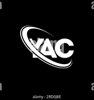 YAC letter logo design for technology company. YAC logo design black ...