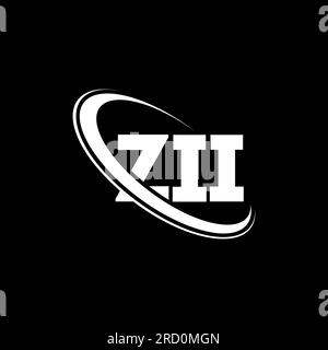 ZII circle letter logo design with circle and ellipse shape. ZII ...