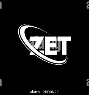 ZET circle letter logo design with circle and ellipse shape. ZET ...