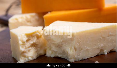 British cheeses collection, Scottish coloured and English matured ...