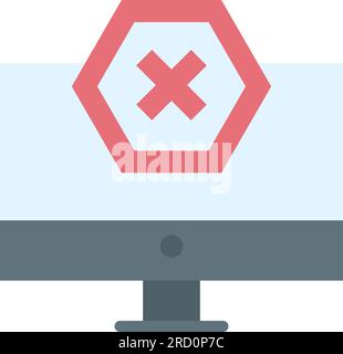 ad blocker line icon, outline symbol, vector illustration, concept sign ...