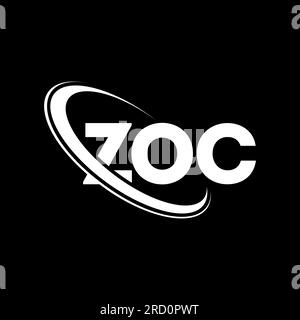 ZOC circle letter logo design with circle and ellipse shape. ZOC ellipse letters with ...