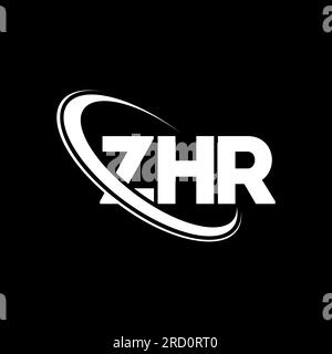ZHR circle letter logo design with circle and ellipse shape. ZHR ...
