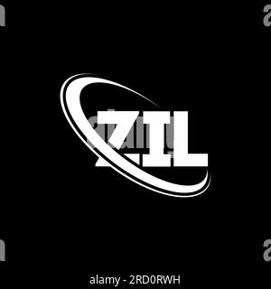 ZIL circle letter logo design with circle and ellipse shape. ZIL ...