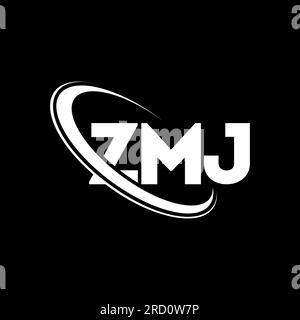 ZMJ logo. ZMJ letter. ZMJ letter logo design. Initials ZMJ logo linked ...