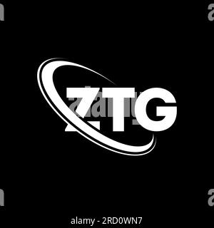 ZTG circle letter logo design with circle and ellipse shape. ZTG ...