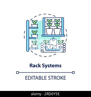 Thin line editable rack systems icon Stock Vector Image & Art - Alamy